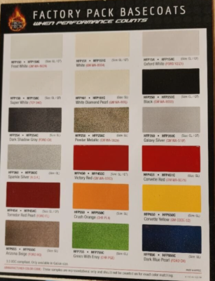 Paint Chart Colors