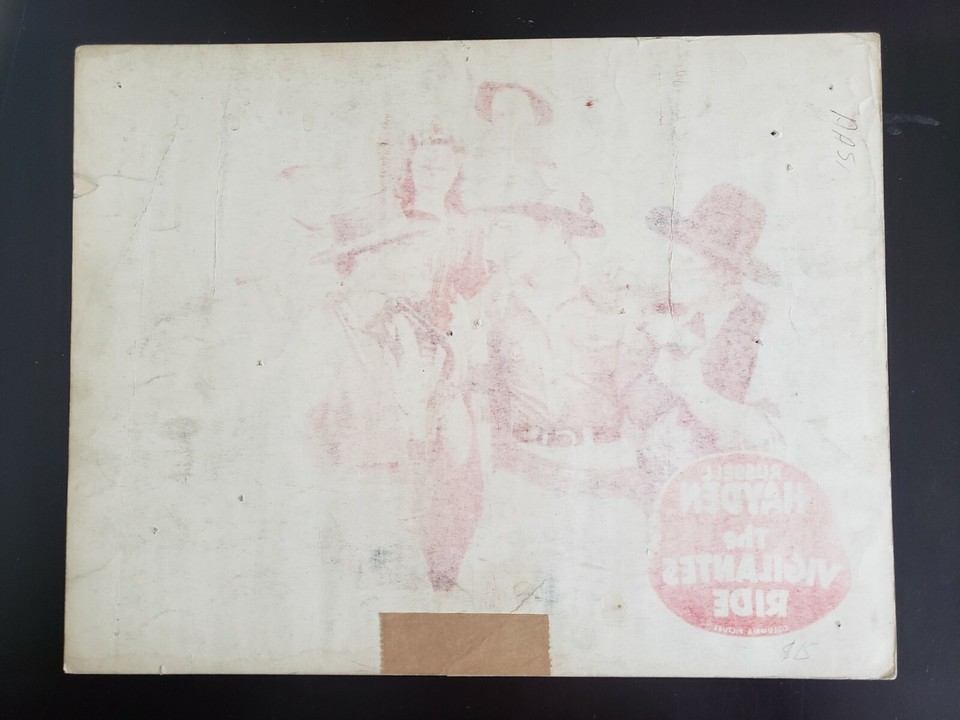 1943 ORIGINAL *THE VIGILANTES RIDE* LOBBY CARD 11X14" HAYDEN/WILLS ...