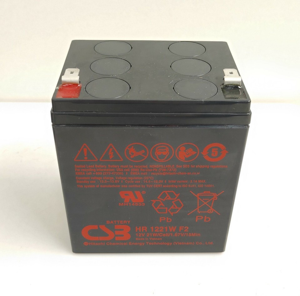 CSB HR1221W 12V 5Ah 21W High Rate UPS Rechargeable Battery For APC ...