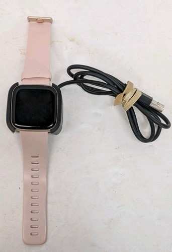 Fitbit Versa 2 Activity Tracker Watch FB507 Rose Copper Pink Band w ...