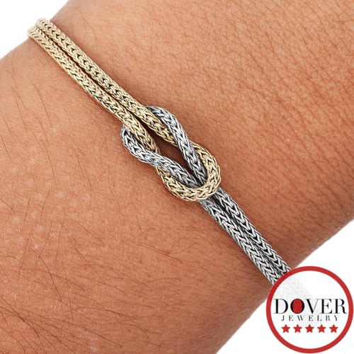 John Hardy Silver 14K Yellow Gold Love Knot Bracelet 5.7 Grams $5,900 NR | eBay