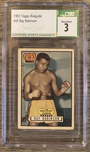 1951 Topps Ringside Boxing #43 RAY ROBINSON CSG 3 VG | eBay
