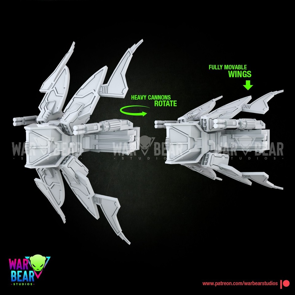 Star Wars Legion 3d printed - Dark Star Viper Fighter Tie Fighter | eBay