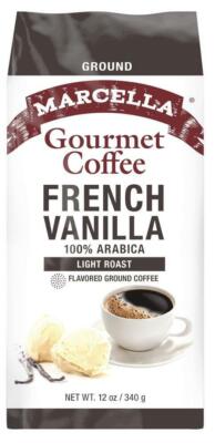 Marcella French Vanilla 100% Arabica Light Roast Gourmet Ground Coffee ...