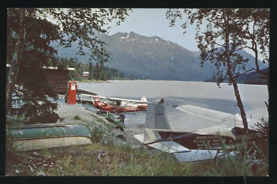 AK Moose Pass CHROME PC 50s FLOAT PLANE MOOSE PASS FLYING SERVICE ...