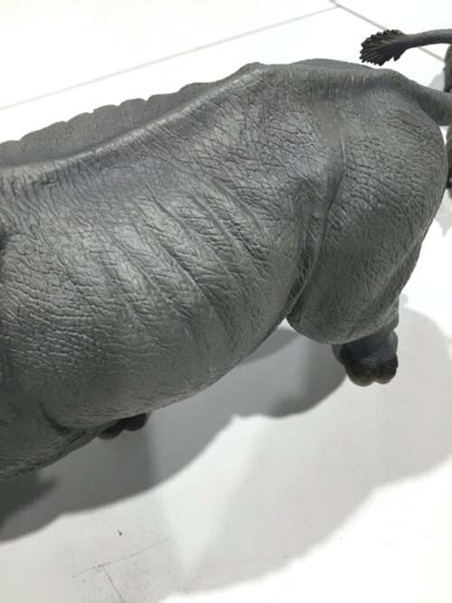 PNSO White Rhino Rhinoceros wildlife scientific art realistic large ...