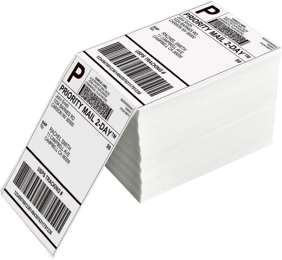 300,000 4x6 UPS BRAND Fanfold Direct Thermal Shipping Labels Perforated ...