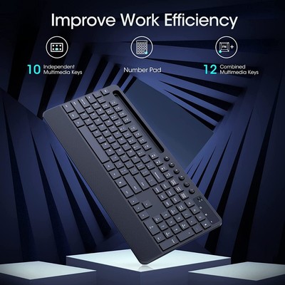 PC321A Wireless Keyboard 2.4GHz Lag-Free Ergonomic Keyboard (IL/RT6 ...