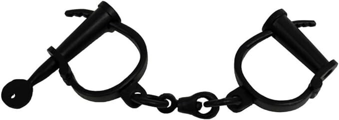 Hand Forged Pirate Handcuffs Iron Jailor Dungeon Shackles with Key | eBay