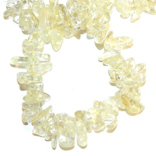 GC131 Yellow Ice Flake Quartz Large 8mm - 15mm Top-Drilled Gemstone ...