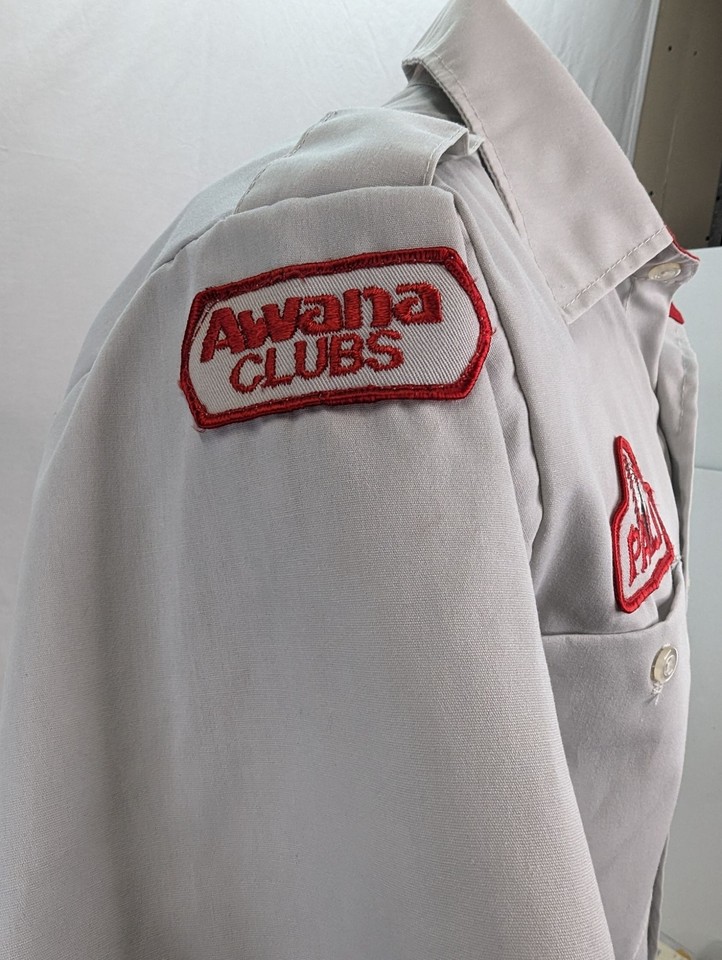 Vintage Original Awana Clubs Blue Uniform Shirt Size S With Red Bandana ...