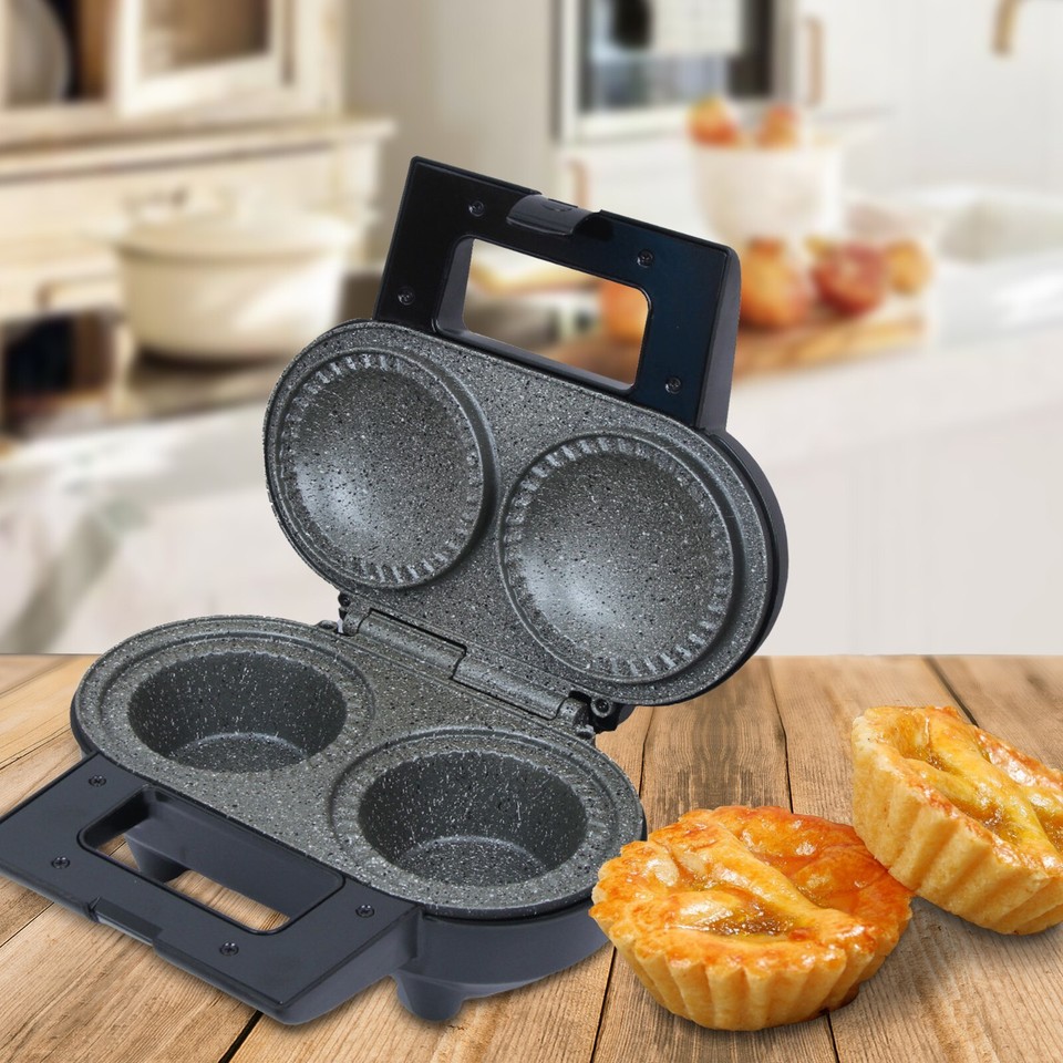 Schallen Double Electric Non-Stick Deep Pie Maker Machine Black, Silver ...