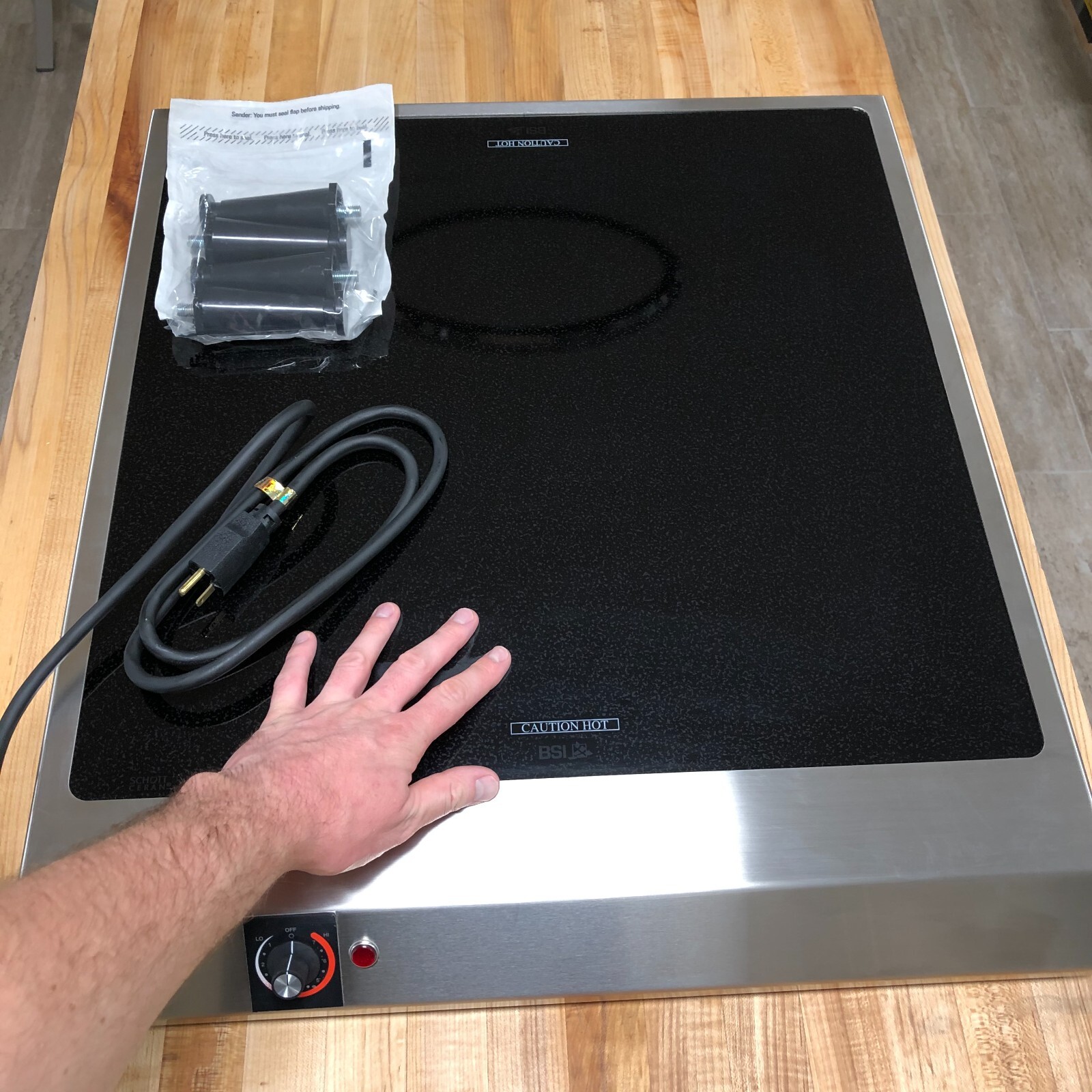 BSI HTC-INF Solera Glass Ceramic Heated Counter Top Display 24-1/4" x ...