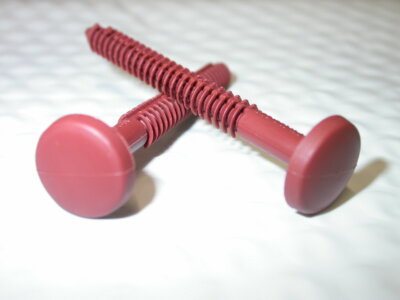 (12 + 1 FREE) Burgundy Red Shutter-Lok Fastener / Vinyl Shutters/Spike ...