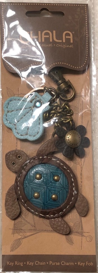 CHALA TURTLE SEASHELL FLOWER KEY CHAIN KEY RING PURSE CHARM KEY FOB New ...