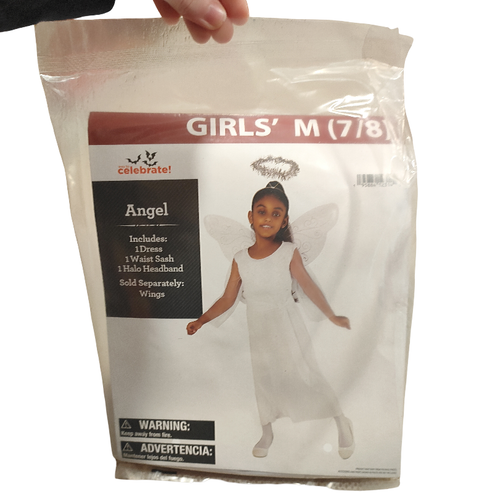Angel Costume (Dress, Sash, Halo) New with Tags NWT Girl's Size M ...