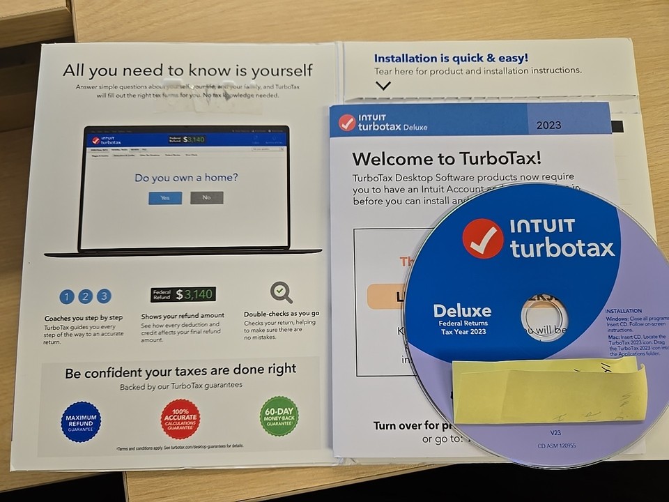 TurboTax 2023 Deluxe Federal Tax Software for Windows and Mac, W/Code ...
