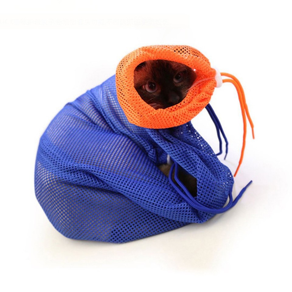 Cat Shower Net Bag Anti-Bite Anti-Scratch Restraint Bag Cat Washing ...