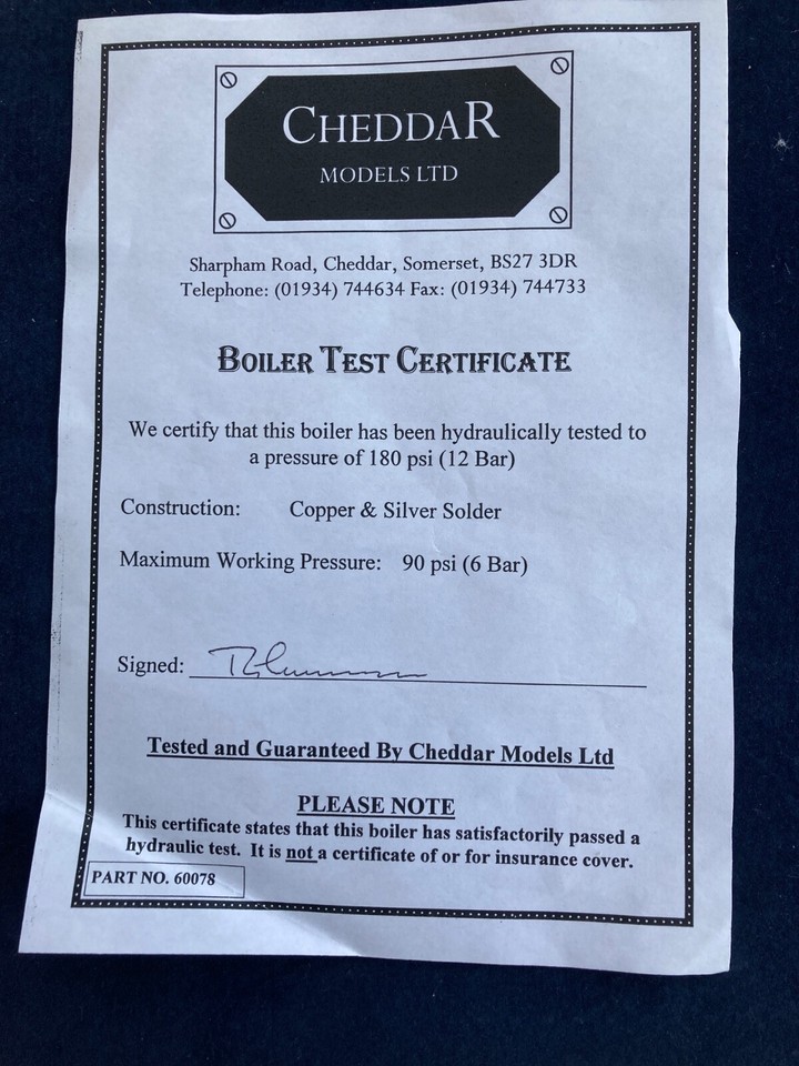 Model Live Steam Boiler & Gas Cylinder & Burner Cheddar Models with ...