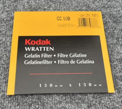Kodak 170 7371 Wratten Filter 150MM 6" SQ Gel Filter CC10B New Other | eBay