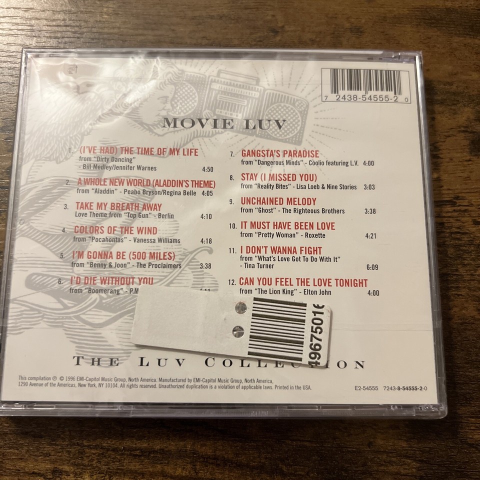 Luv Collection: Movie Luv by Various Artists (CD, Nov-1996, EMI Music ...