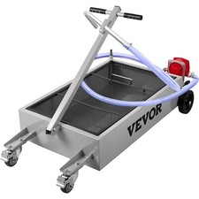 17 Gallon Low Profile Oil Drain Waste Pan Truck Semi W Pump Hose and ...