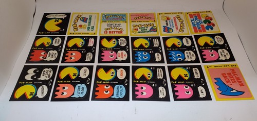 1980 Pac Man Stickers Bally Valley MFG Co 28 Lot #3 | eBay