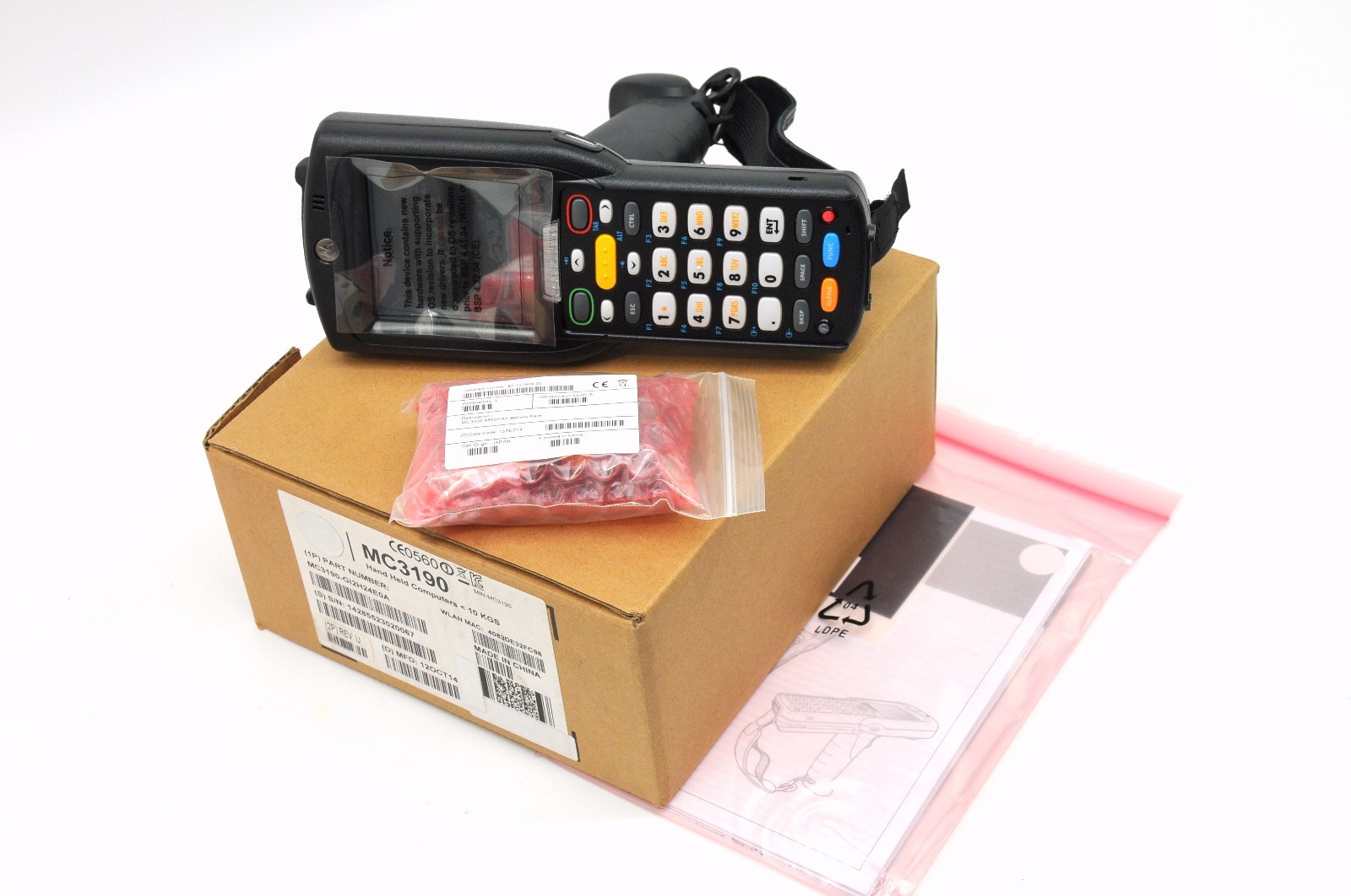ZEBRA MOTOROLA MC3190-GI2H24E0 28KEY WM6.5 SE4500 2D IMAGER BARCODE ...