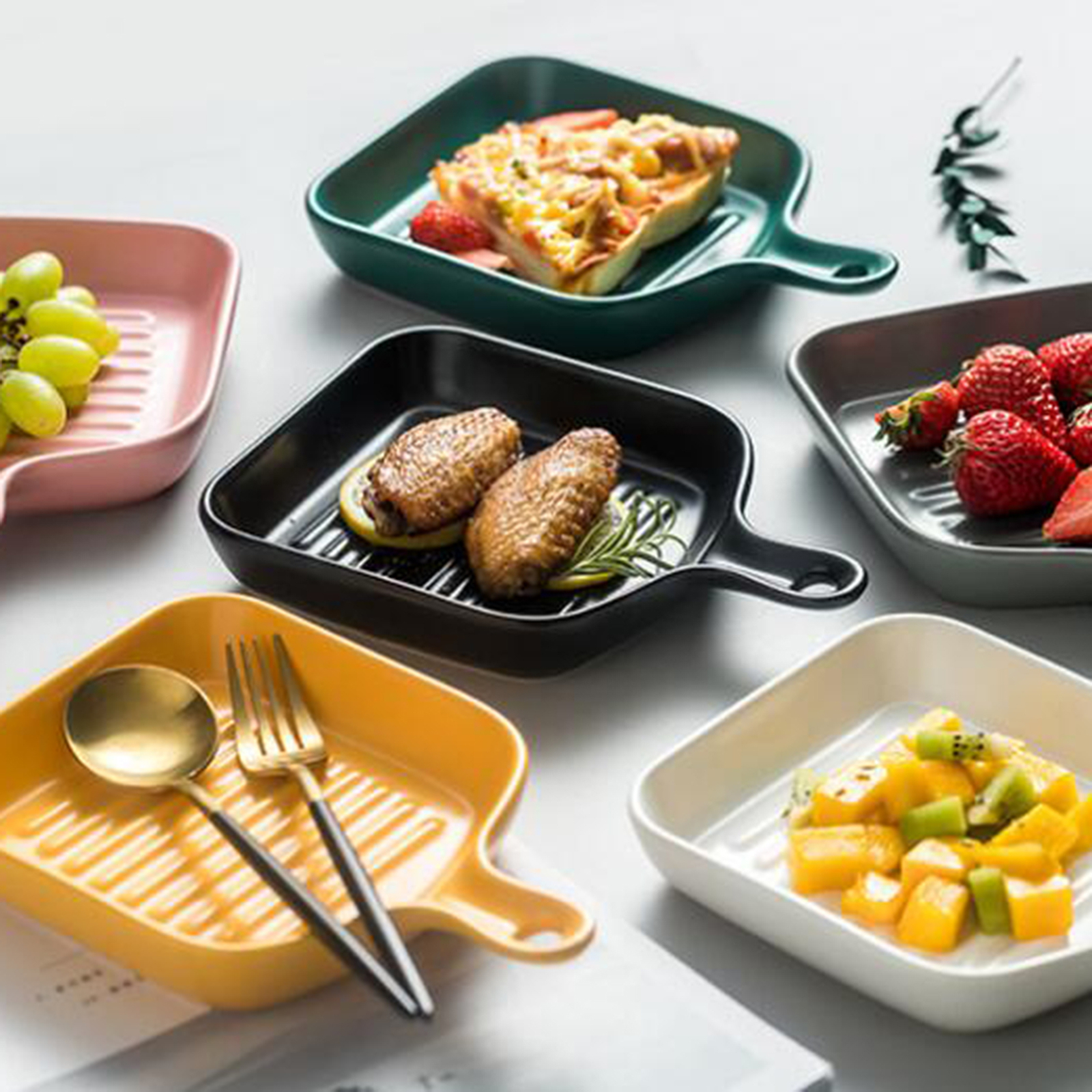 Baking Plate Easy to Clean Wear-resistant Kitchen Cooking Plate Eight ...