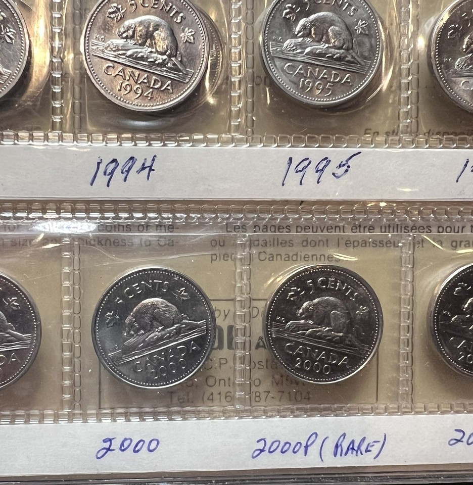 Canadian Nickle Collection FULL 1922-2022 Including 1925 & 1926 Near ...