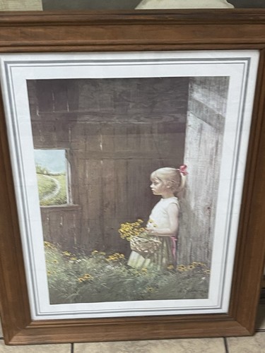 Adolph Sehring Summer Daydream Framed 1975 Litho Print, Cottagecore ...