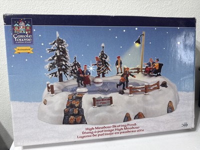 LEMAX High Meadow Skating Pond Lighted Sound Animation Christmas ...