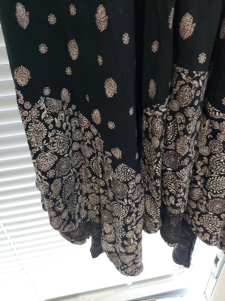 Monsoon dress Medium Black Handkerchief hemline soft fabric | eBay UK