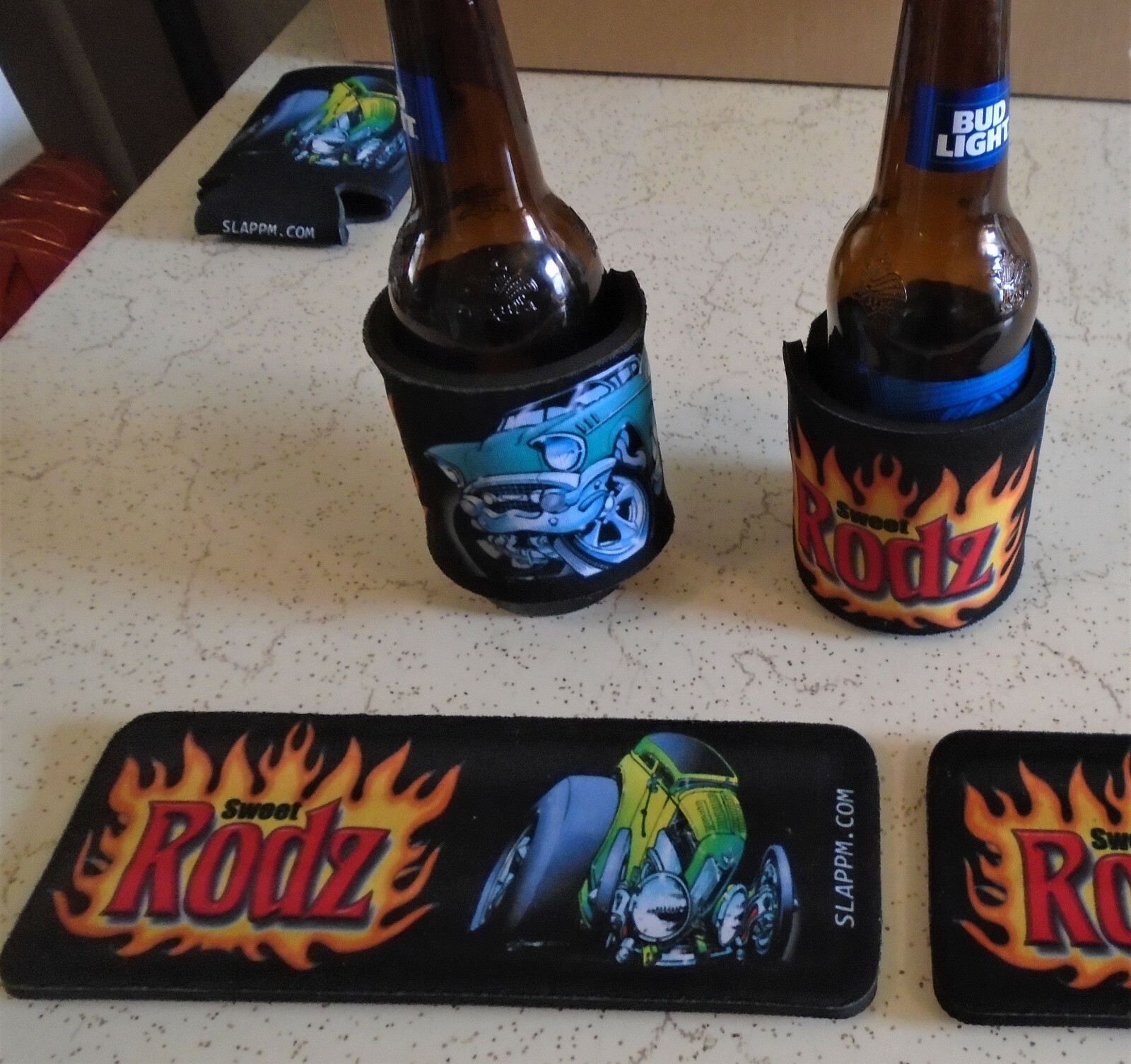 (4) Hot Rod, Muscle, Chevy, Ford, Classic, Rat, "Slap-Around" Beverage ...