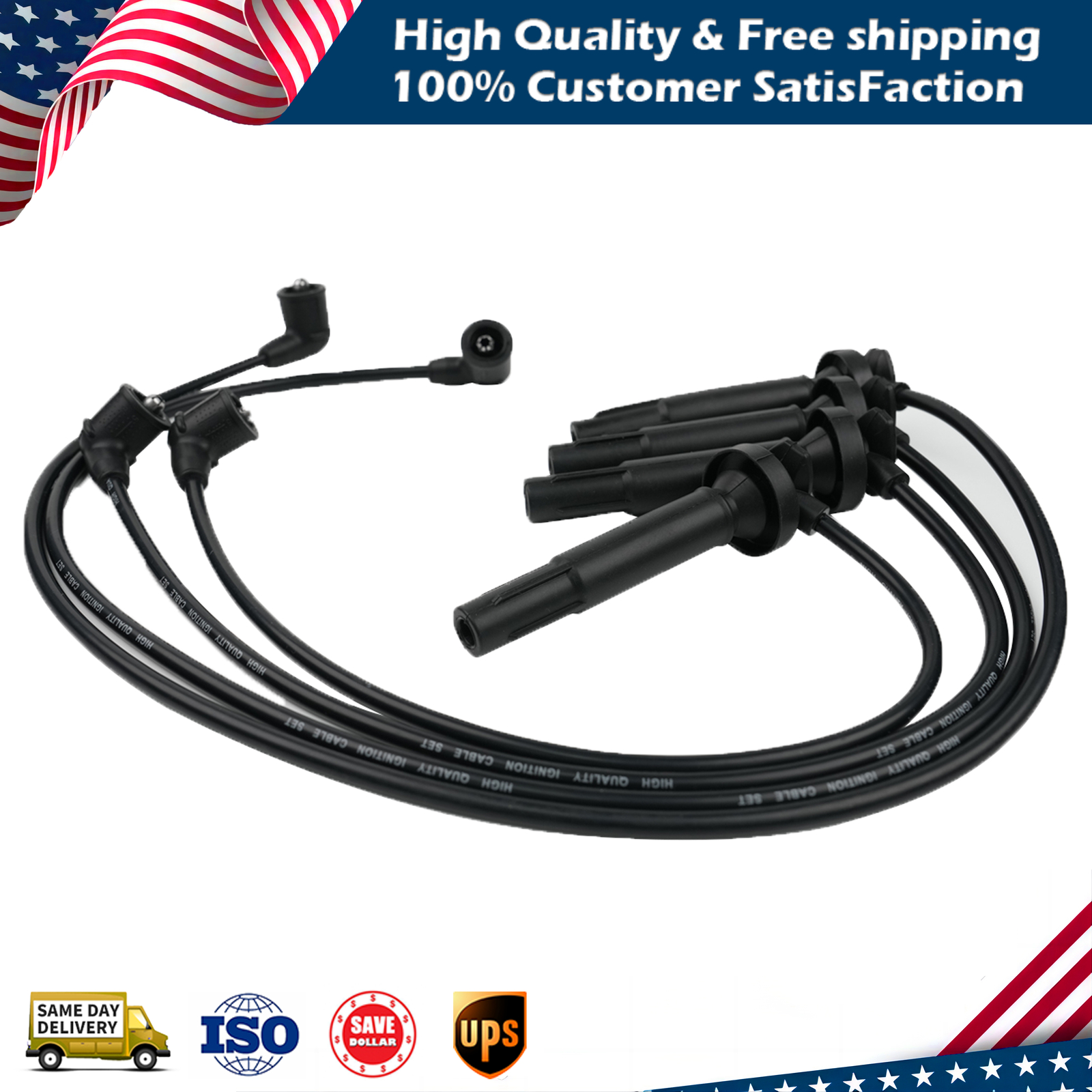 22451-AA940 8mm Spark Plug Wires For Subaru Impreza Forester Outback ...