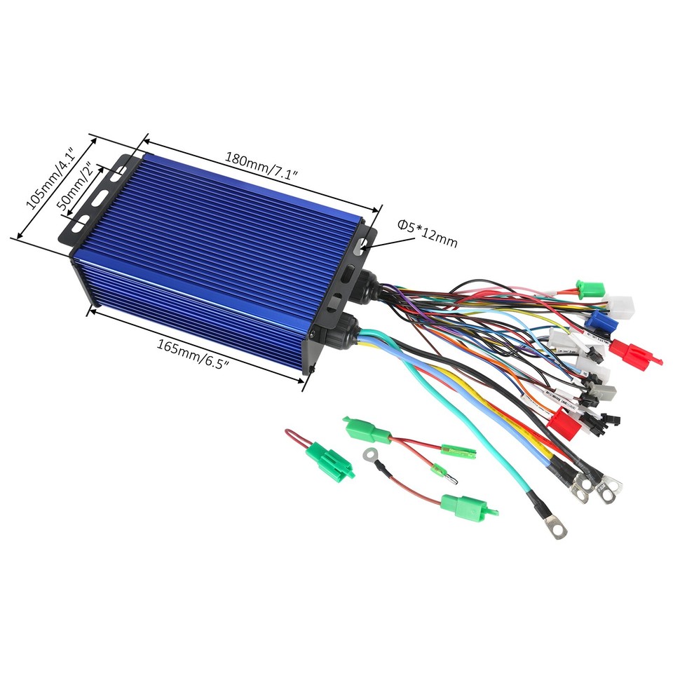 72V 3000W Brushless Motor/Controller/Grips Full Kit for Razor Scooter ...
