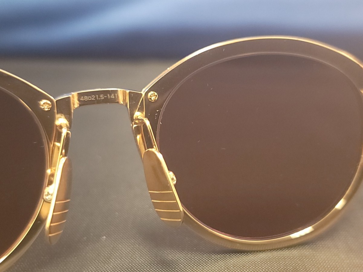 Thom Browne TB-110-C-T-GLD-48 New York Sunglass Gold Mirror Thom Browne TB-110-C-T-GLD-48 New York Sunglass Gold Mirror