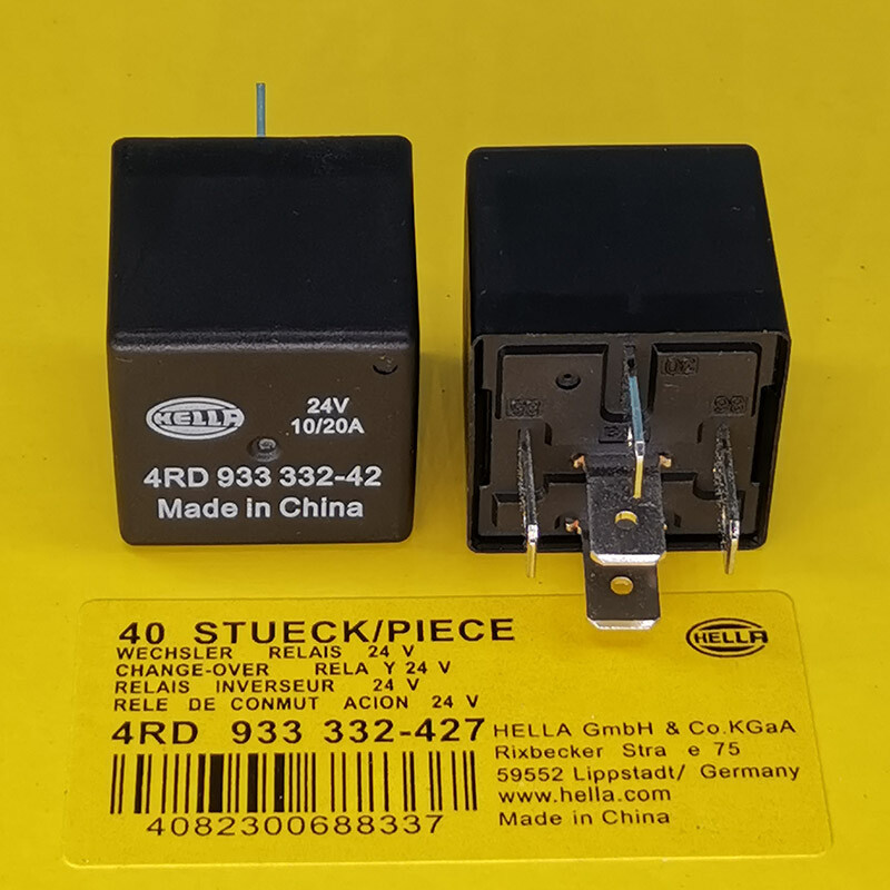 2Pcs HELLA 4RD933332-42 24VDC 10/20A Automotive Relay 5Pins | eBay