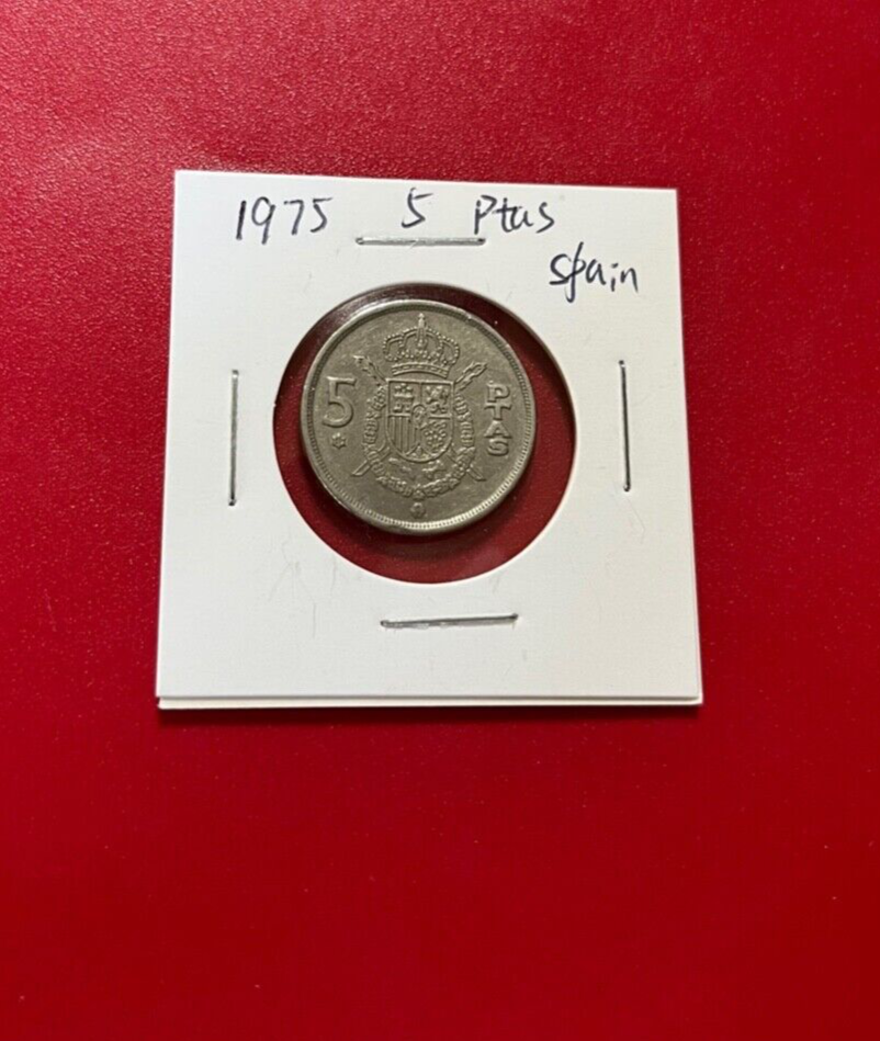 1975 5 PTAS SPAIN COIN - NICE WORLD COIN !!! | eBay