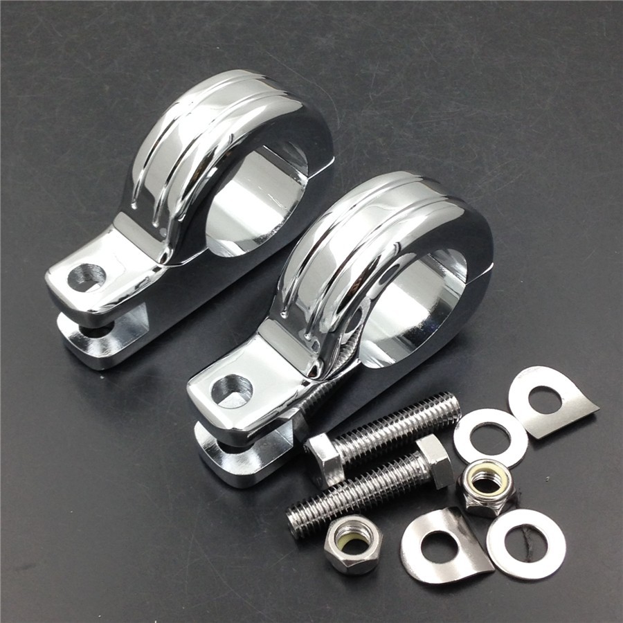 1.5" Engine Guard Foot Peg Clamps For Suzuki BOULEVARD M90 S50 M50Z C90 ...