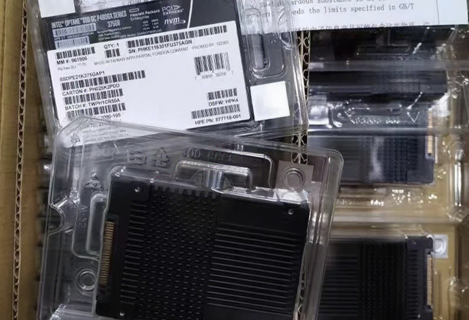 Intel Optane P4800x 375GB SSD U.2 NVME PCIE HP SSDPE1K375GAP1 Solid ...