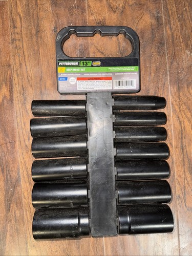 PITTSBURGH HAND TOOLS 13PC DEEP IMPACT SOCKETS in Metric with 1/2 ...