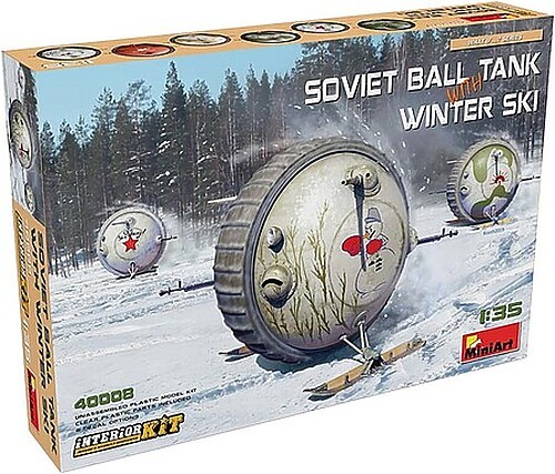 Mini-Art Soviet Ball Tank w/Winter Ski & Interior - Plastic Model Tank ...