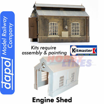 ENGINE SHED Model Railway KitMaster building Kit Dapol OO Gauge C007 ...