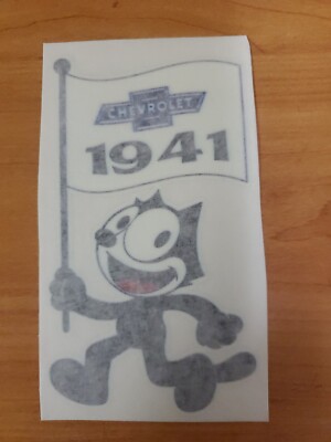 Felix the cat 1941 Chevrolet Flag Die Cut Decal Chevy Bomb Lowrider | eBay