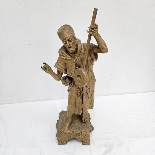 North African Large Spelter Figure Arab Bedouin Mandolin Musical ...