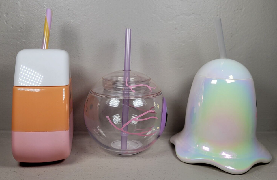 2024 Target Bullseye Halloween Drinkware Ghost Eyeball Candy Corn Lid ...