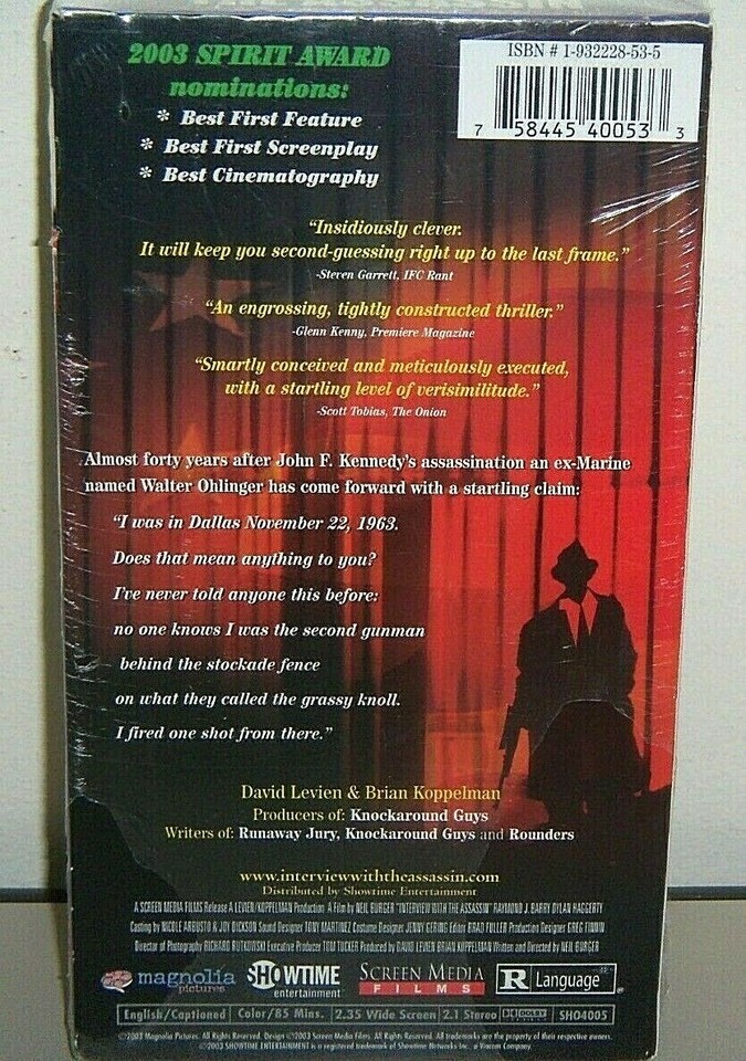 INTERVIEW WITH THE ASSASSIN VHS | eBay