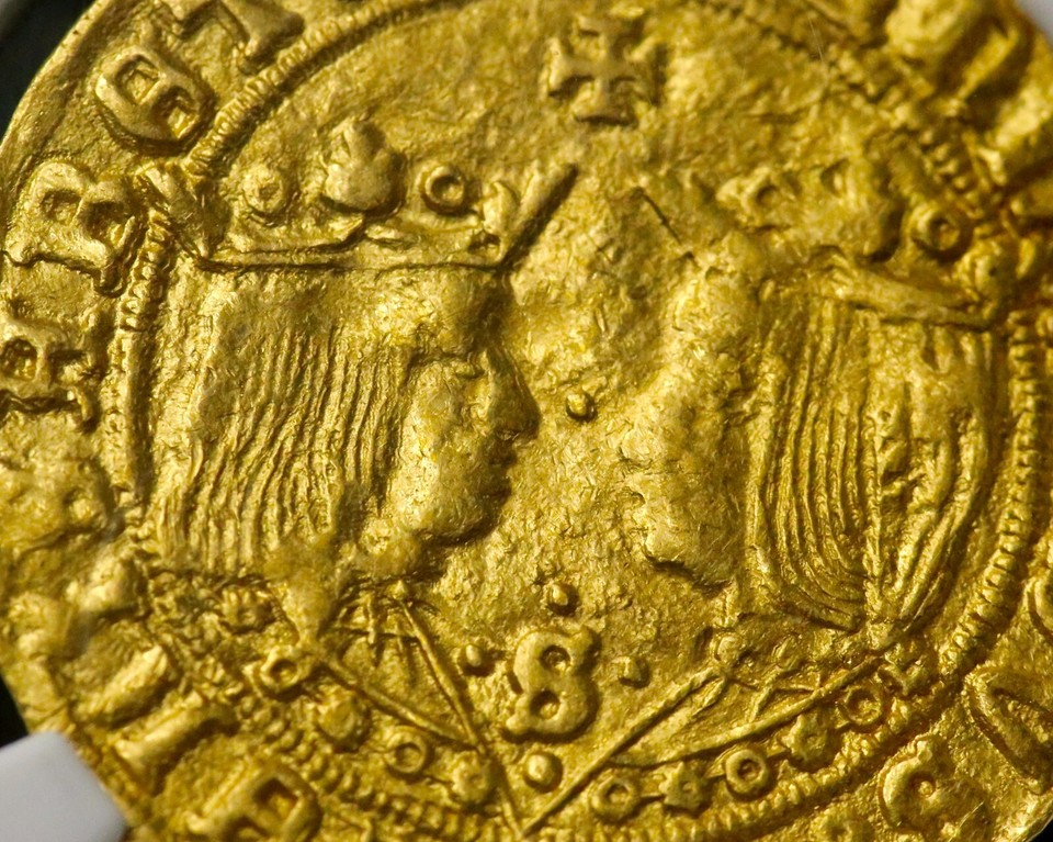 1476-1516 Spain 2 Escudos Seville Ferdinand V & Isabel 1 NGC AU 55 ...