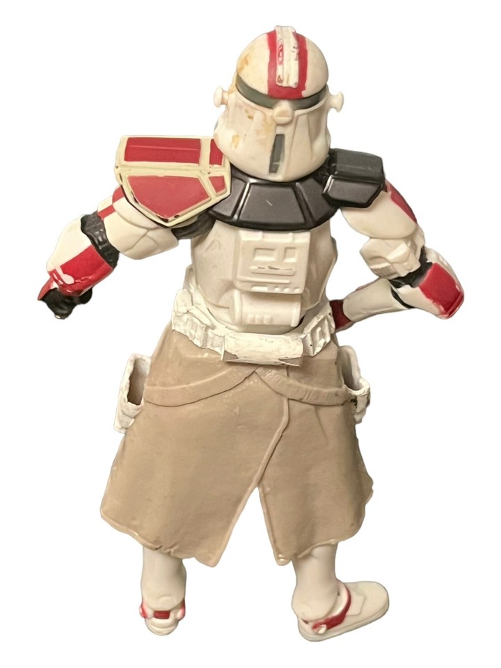 Star Wars Red Clone Commander Arc Trooper 2004 Revenge of The Sith 3.75 ...